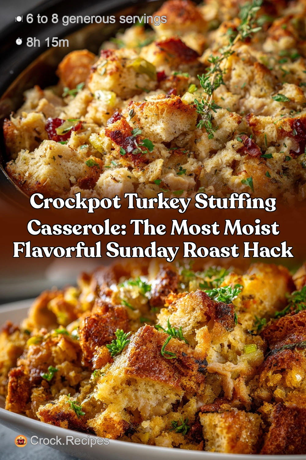 Crockpot Turkey Stuffing Casserole Easy Slow Cooker Sunday…