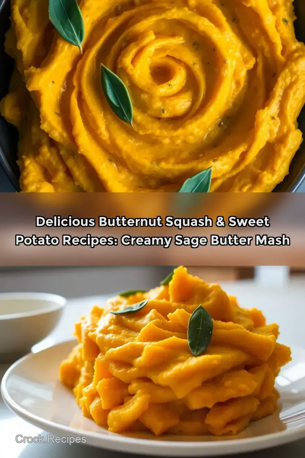 Easy Creamy Mashed Butternut Squash Recipes with Sage Butter