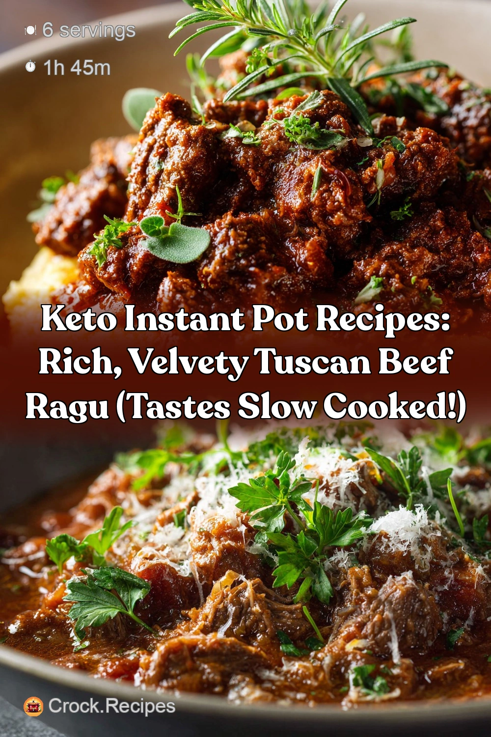 Keto Instant Pot Recipes: Tuscan Beef Ragu (Low Carb Dinner)