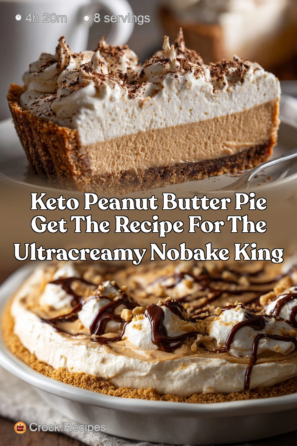 Keto Peanut Butter Pie UltraCreamy NoBake Cloud Pie Recipe