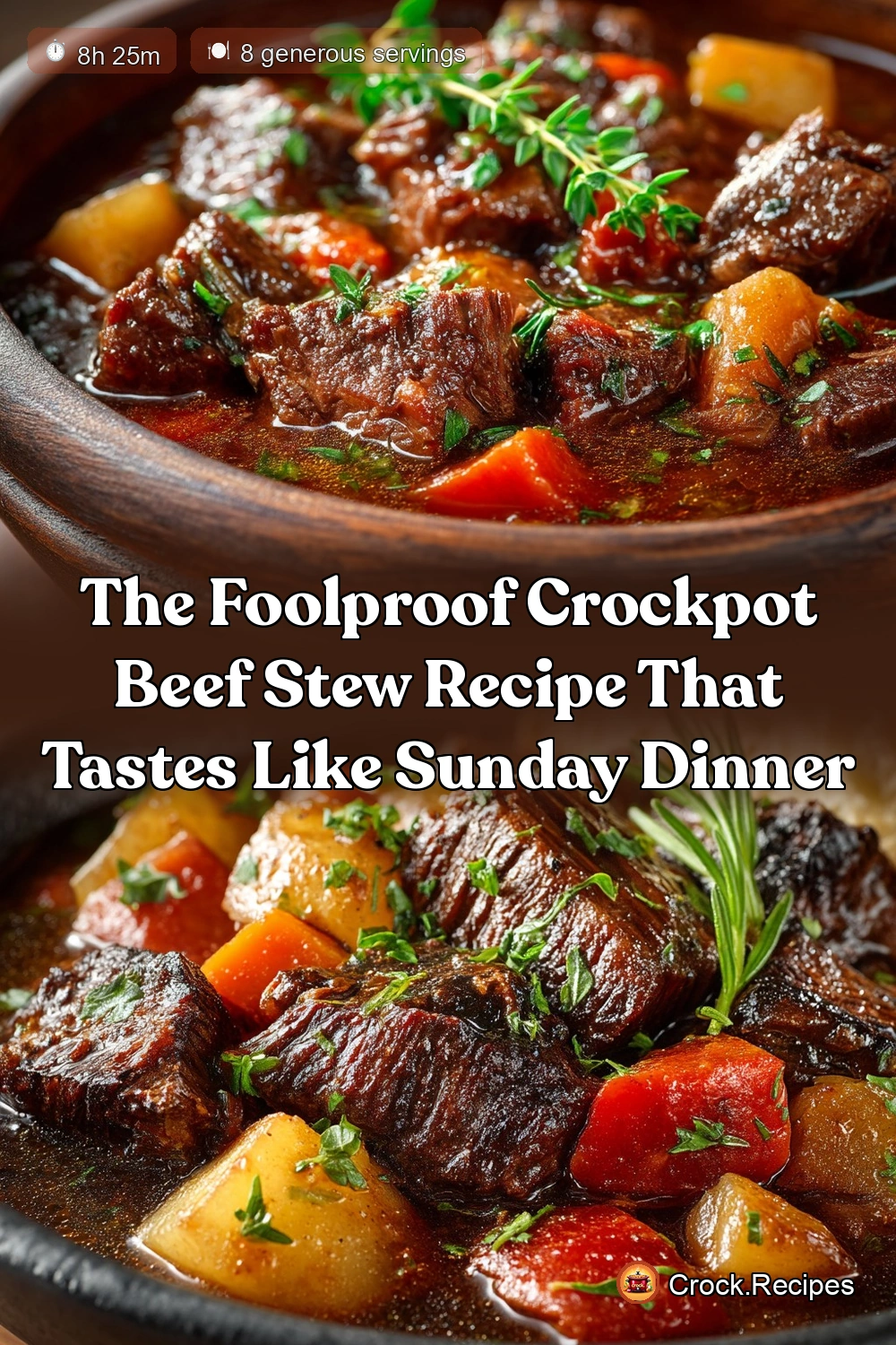 Chefs Easy Crockpot Beef Stew SlowCooked ForkTender - Crock…