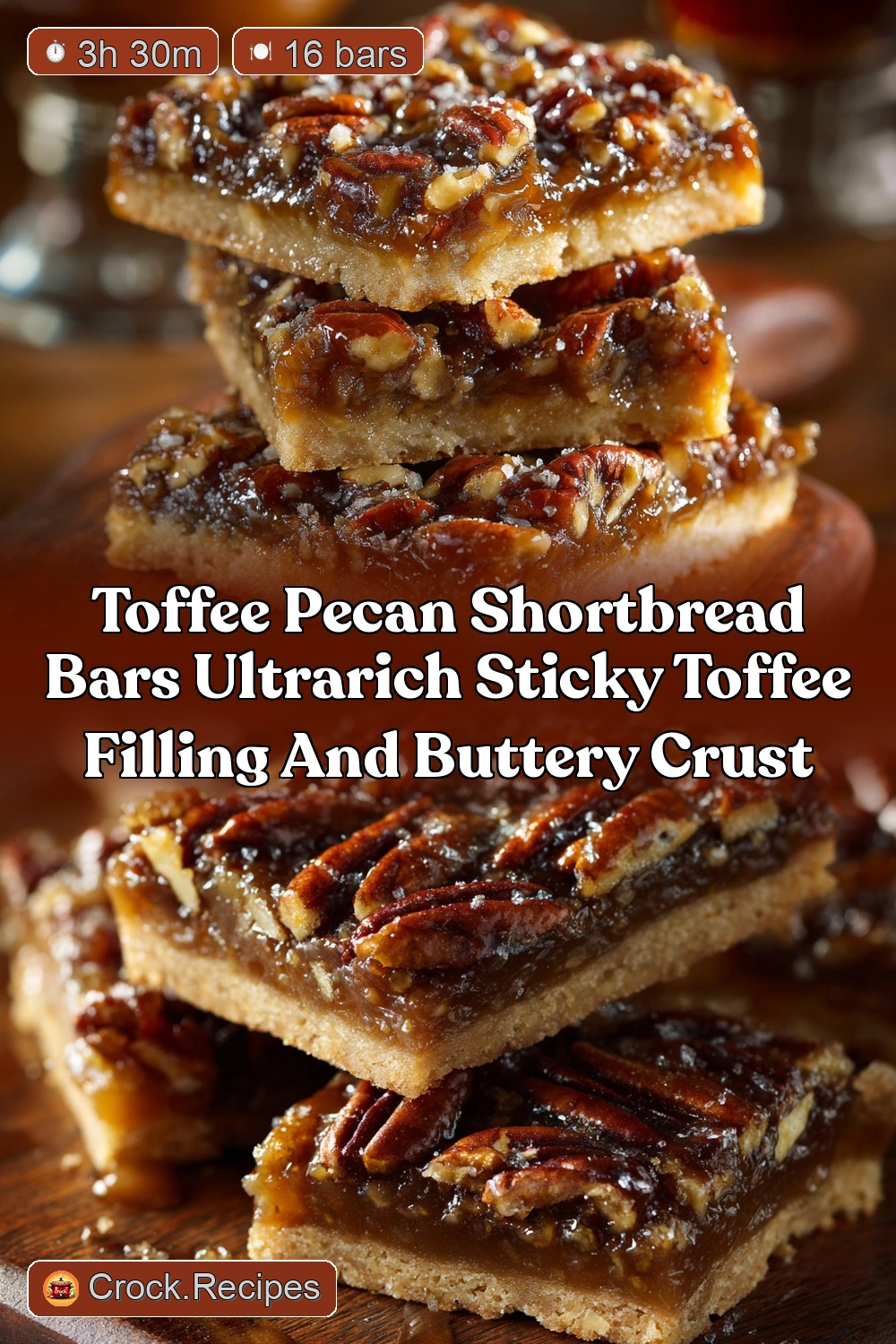 Toffee Pecan Shortbread Bars Decadent Buttery Sticky Toffee…