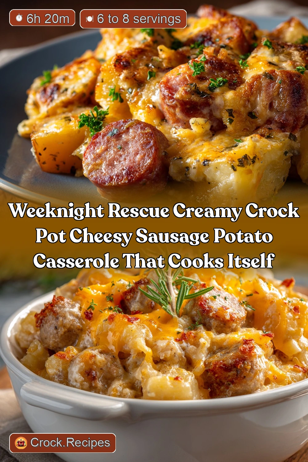 The Best Crock Pot Cheesy Sausage Potato Casserole Ultimate…