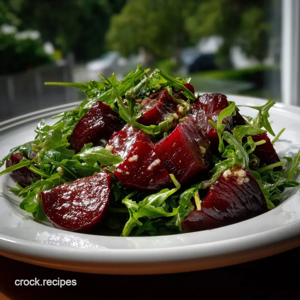 Roasted Beet and Arugula Salad Recipe: Earthy Sweet - Crock…