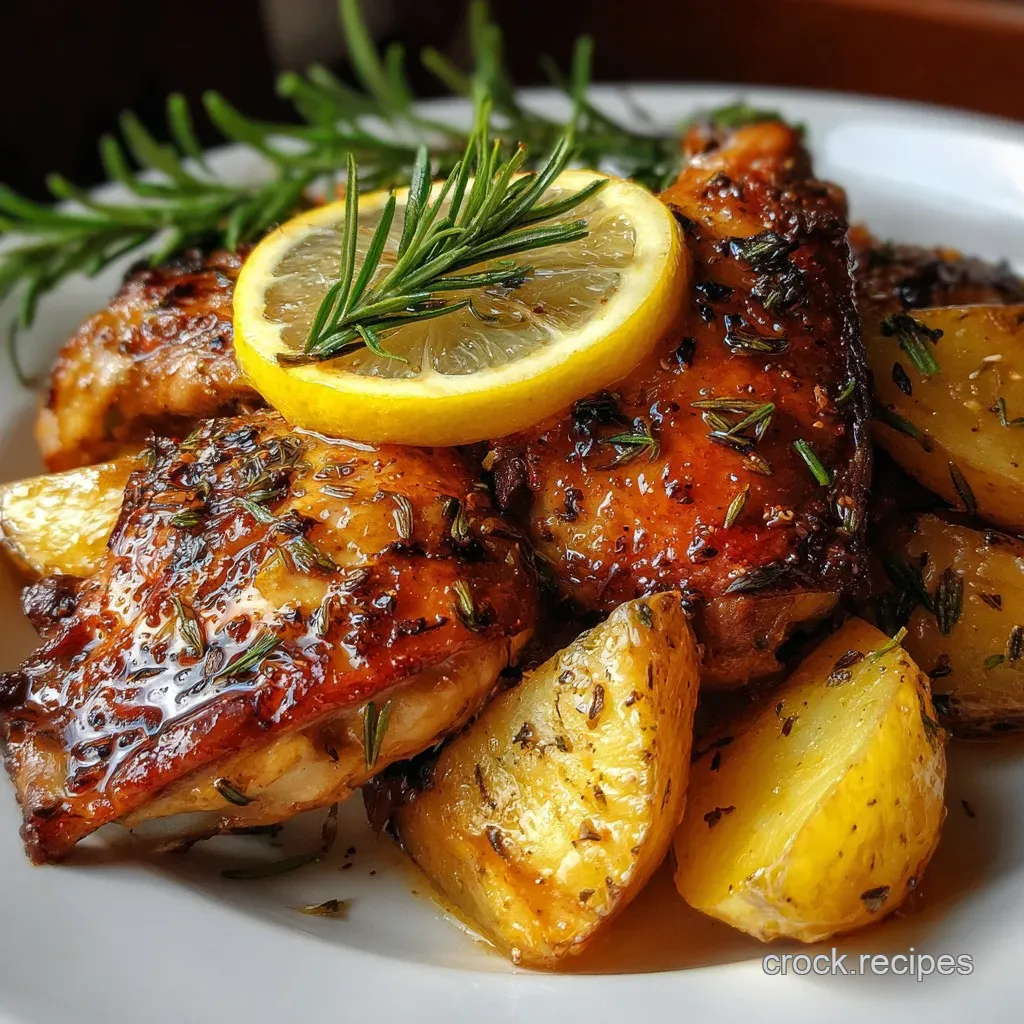 Lemon Garlic Rosemary Chicken for 4 Servings - Crock Recipes