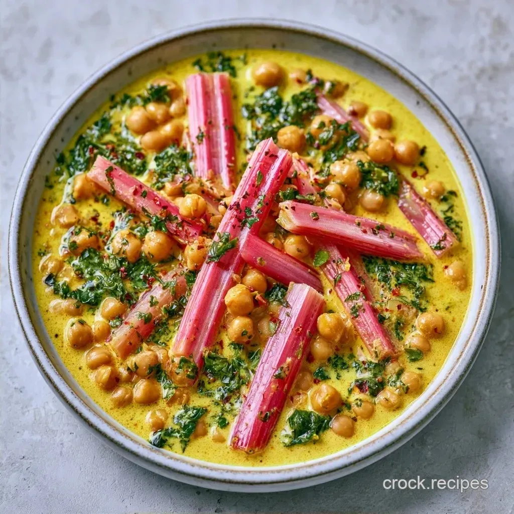 Savory Rhubarb Chickpea Curry 30 Min - Crock Recipes