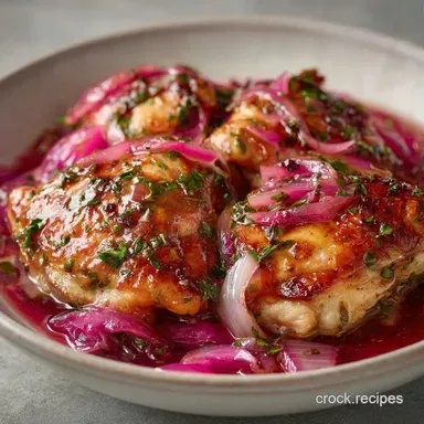 Slow Cooker Rhubarb Chicken Thighs - Crock Recipes
