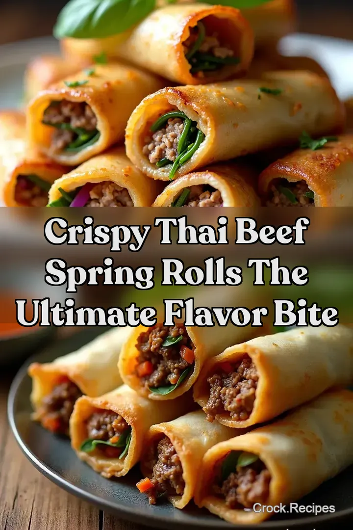Thai Basil Beef Spring Rolls Crispy Easy Addictive - Crock…