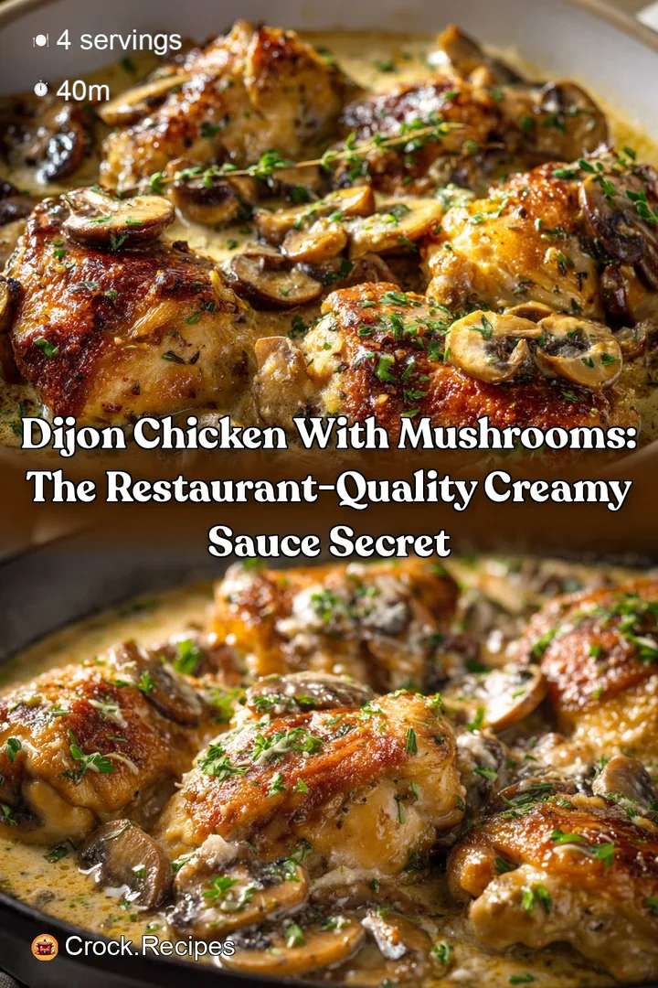 Dijon Chicken with Mushrooms: Creamy Bistro Classic in 40…