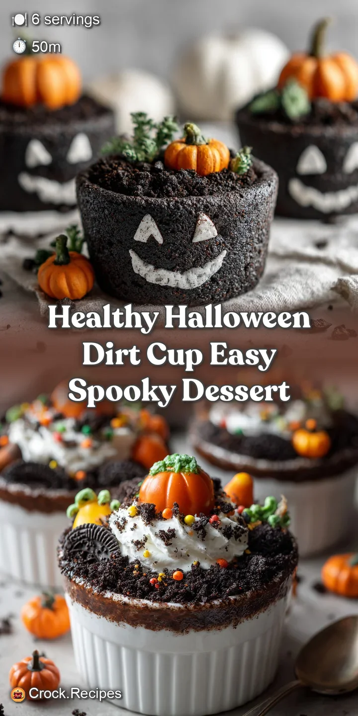 Healthy Halloween Dirt Cup Easy Spooky Dessert Idea with…