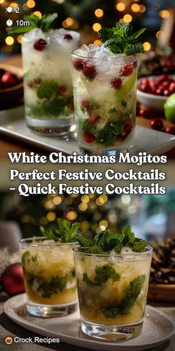 White Christmas Mojitos Perfect Festive Cocktails: Creamy