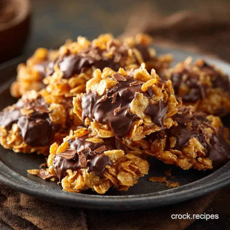 Chocolate Peanut Butter Cornflake Cookies: Crispy No-Bake…